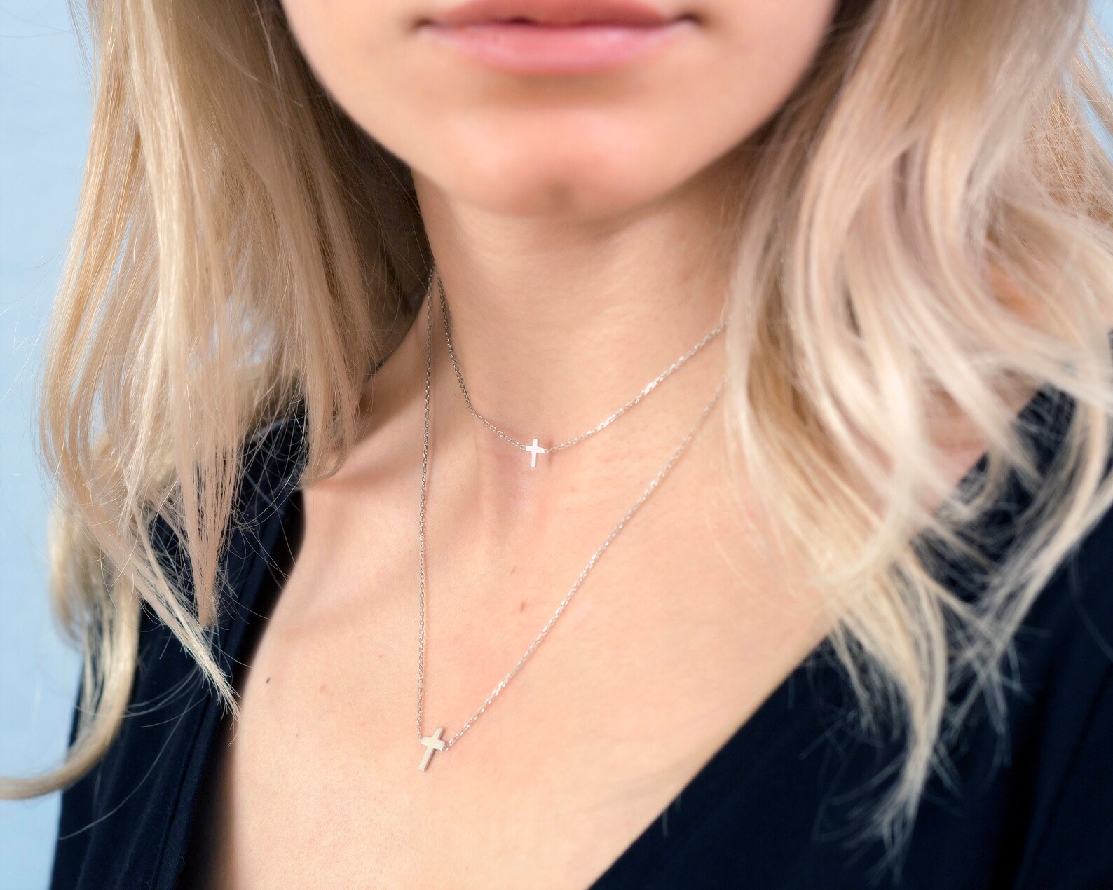 Dainty Cross Necklace Christmas Gift Cross Necklace Dainty - Etsy