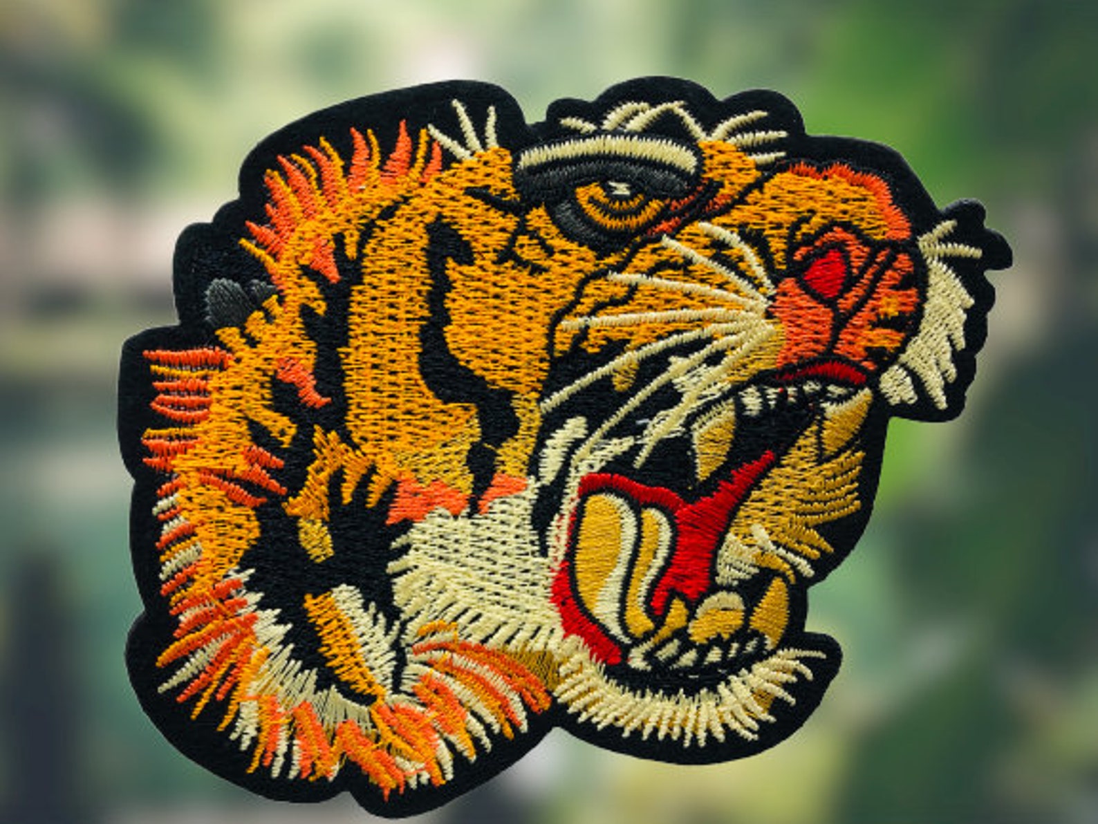 Tiger Iron on Patch Tiger Patch Tiger Applique - Etsy