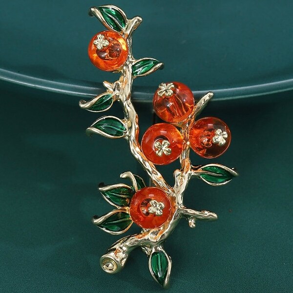 Orange Brooch - Etsy