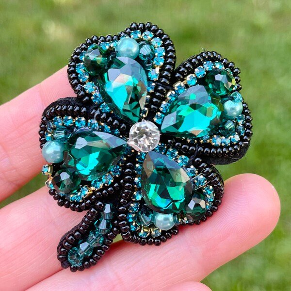 Clover Brooch - Etsy