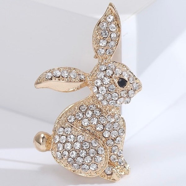 Rabbit Brooch - Etsy