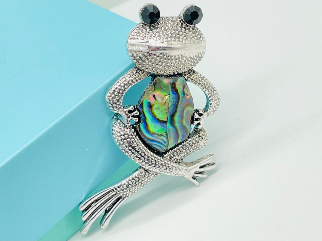 Abalone Frog Brooch Frog Pin Frog Pendant Frog Jewelry Natural ...