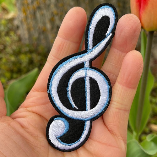 Treble Clef Iron-on Patch Musical Note Patch Music Lover - Etsy