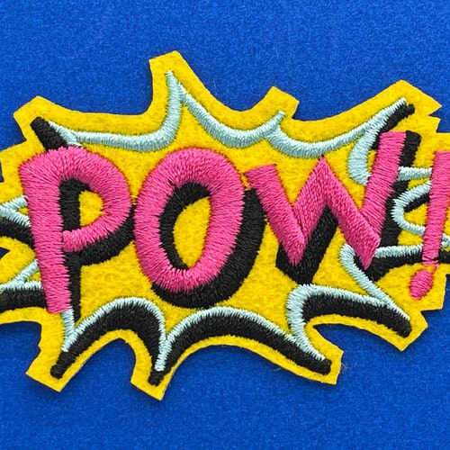 Large Embroidered POW Iron on Applique Patch Super Hero - Etsy