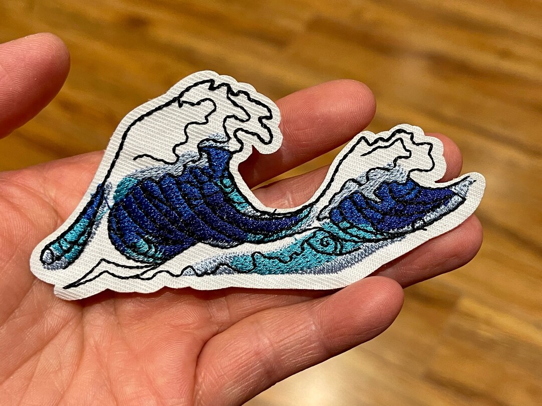 Wave Patch Sea Wave Patch Wave Iron on Patch Wave Applique - Etsy