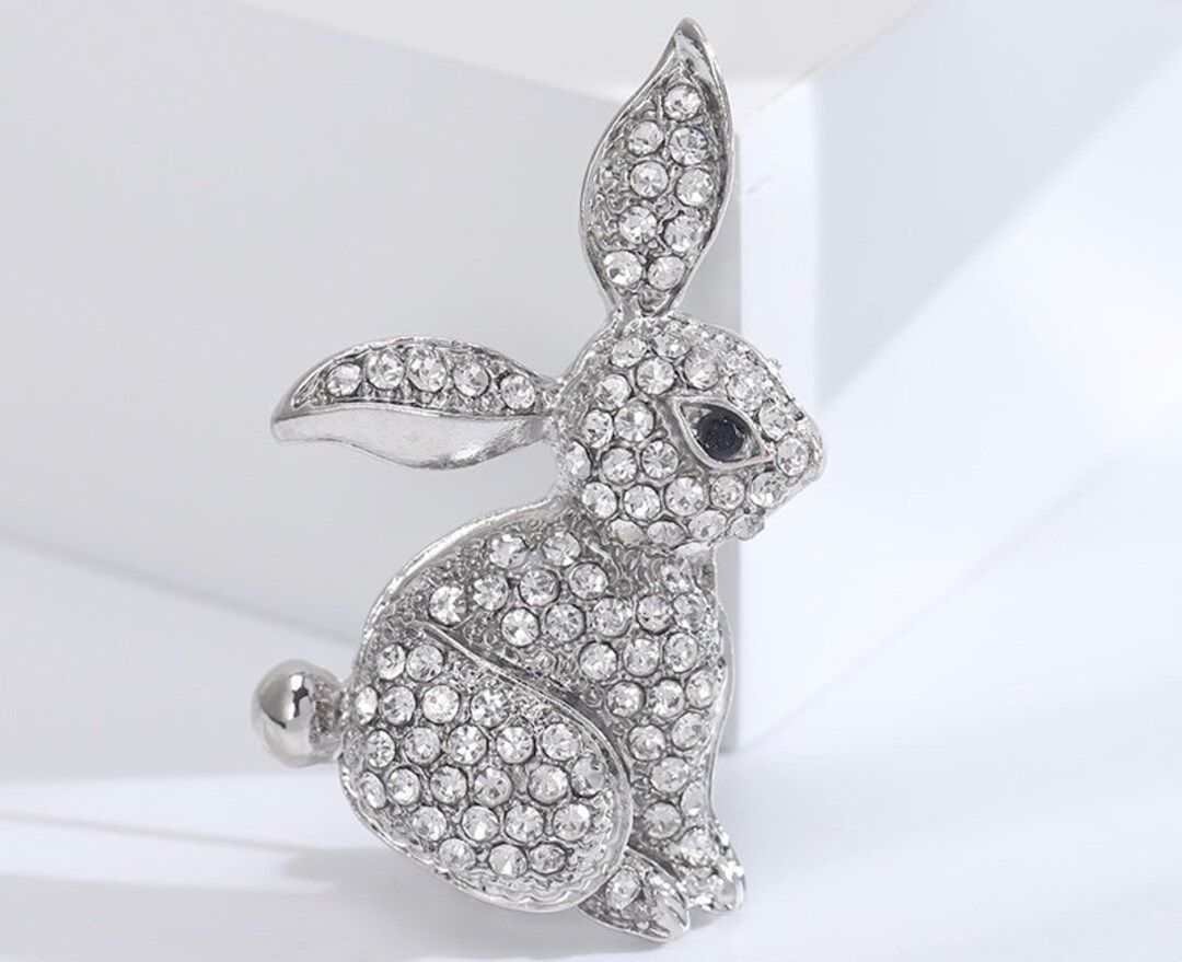 Bunny Brooch Bunny Pin Easter Brooch Easter Pin Rabbit Brooch Rabbit ...