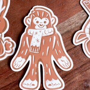 Gingerbread Cryptid Cookie Sticker Set (bigfoot, Mothman, Jackalope ...