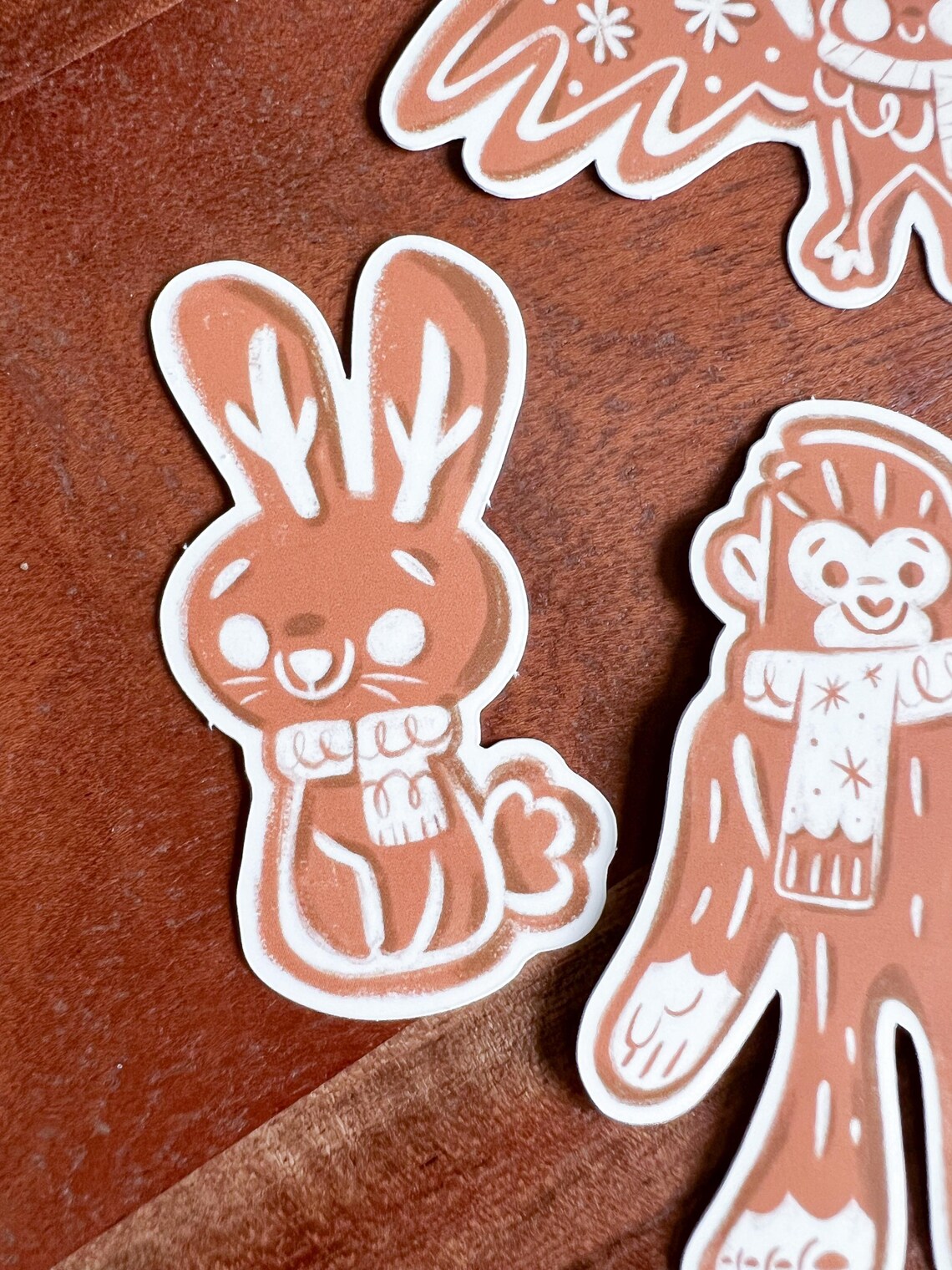 Gingerbread Cryptid Cookie Sticker Set (bigfoot, Mothman, Jackalope ...