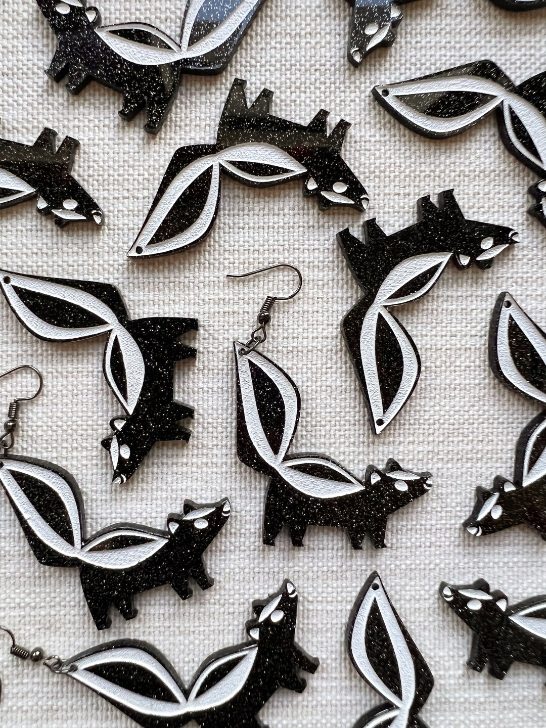 Skunk Earrings - Etsy