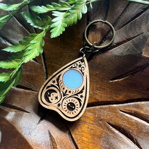 Ouija Planchette (celestial & Black Cat) Keychain - Etsy