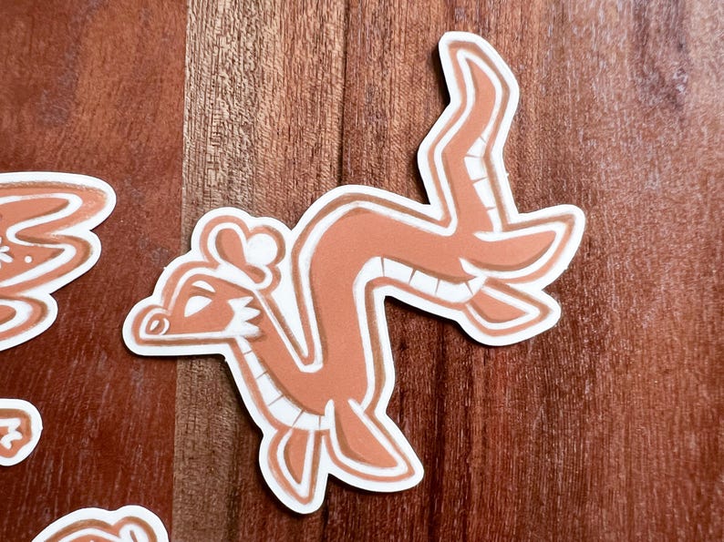 Gingerbread Cryptid Cookie Sticker Set (bigfoot, Mothman, Jackalope ...