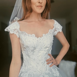 Vintage Wedding Dress - 1950s Priscilla of Boston - 1960s - Princess ...