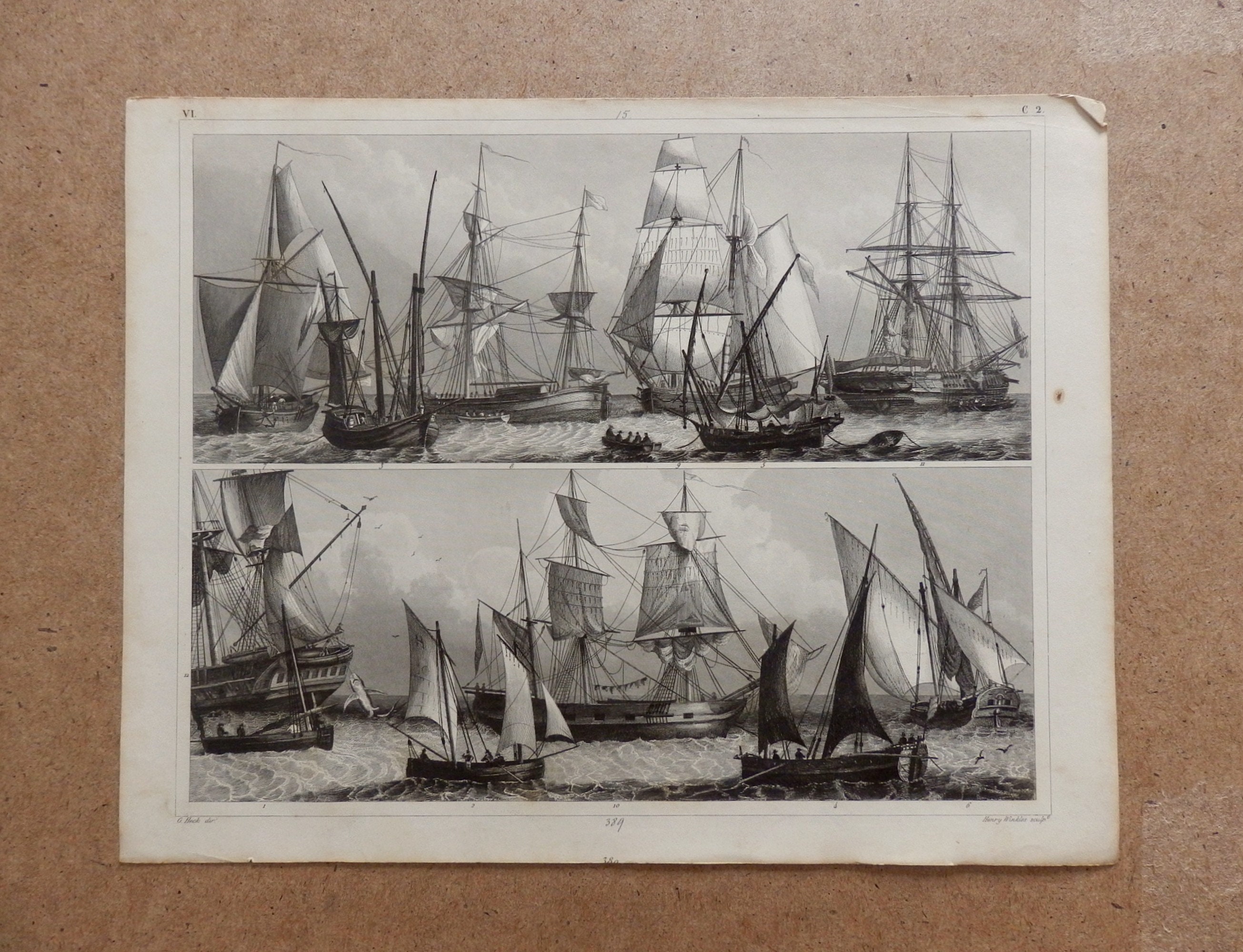 1849,lithograph.Naval construction and related subjects with the marine ...