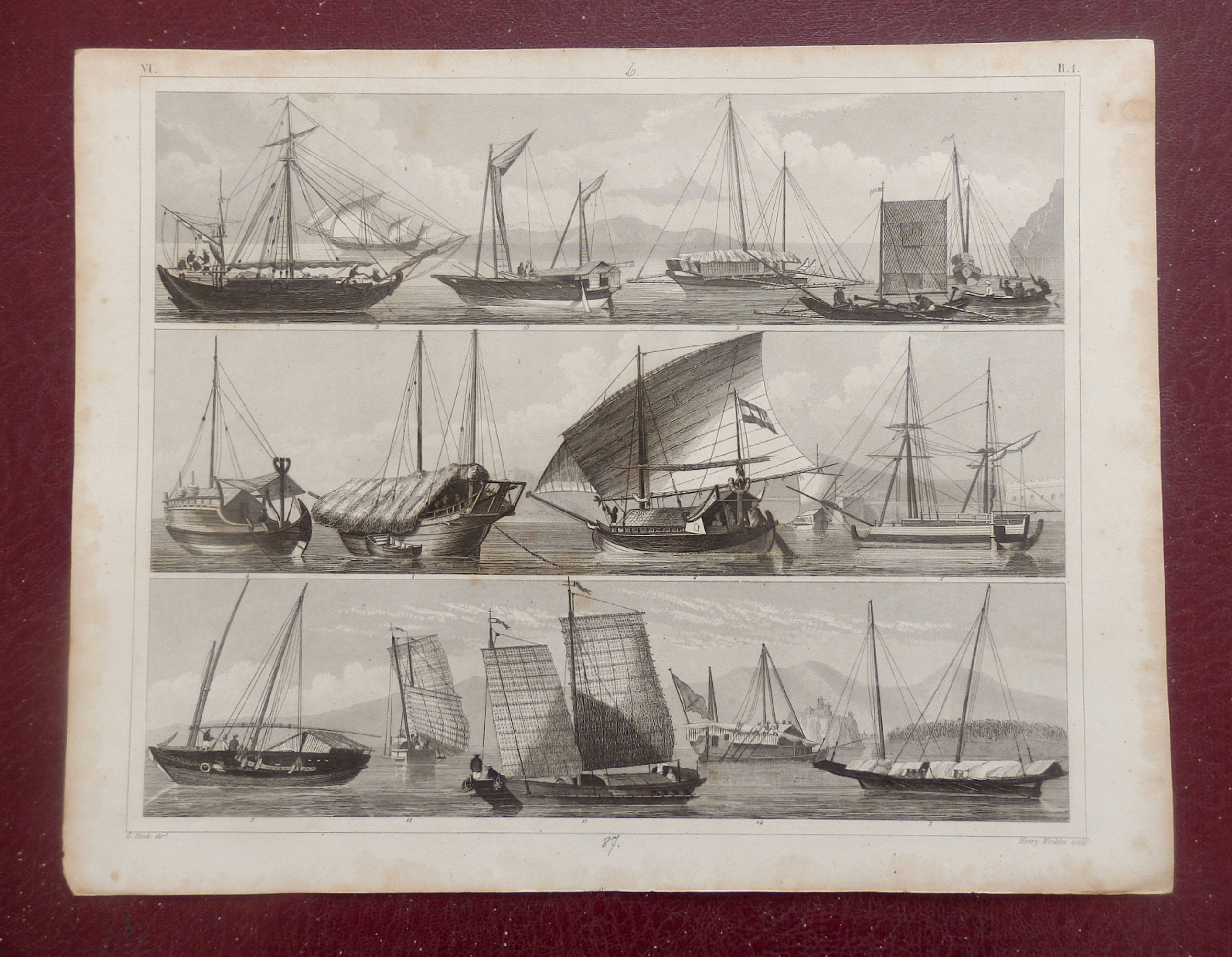 1849,lithograph.Naval construction and related subjects with the marine ...