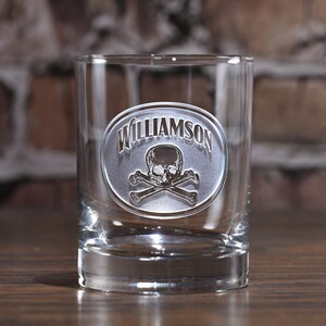 Personalized Skull Cross Bones Whiskey Scotch Glasses - Etsy