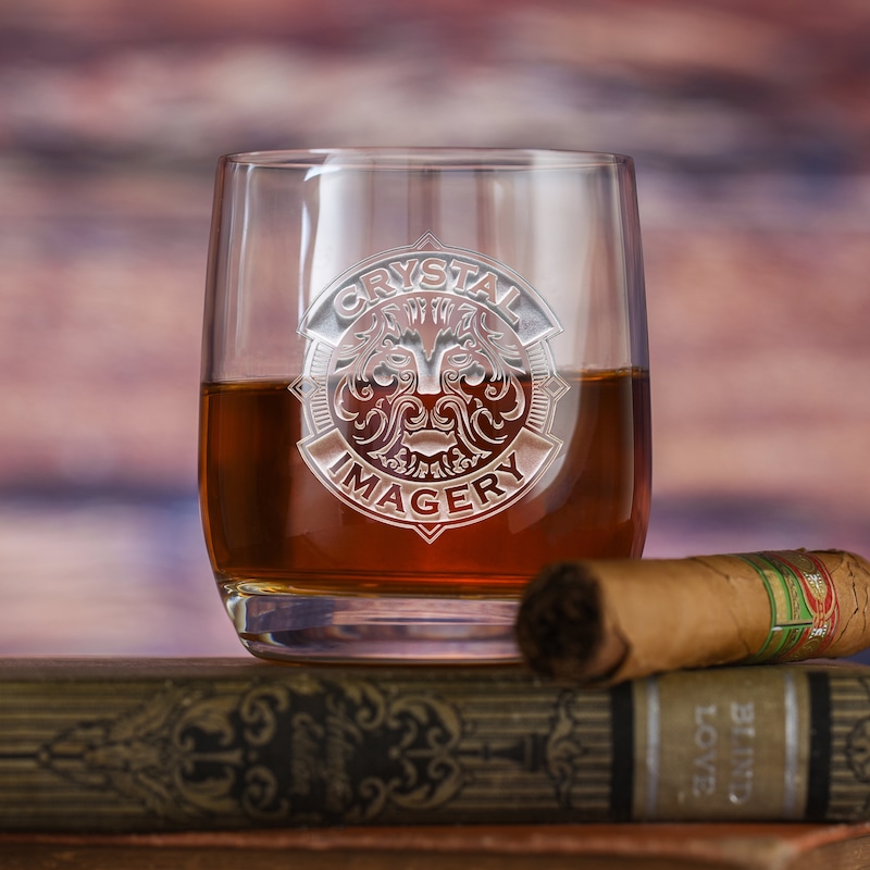 Logo Glass Whisky Glass - Etsy