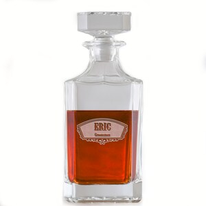 Custom Groomsman Best Man Square Decanter - Etsy