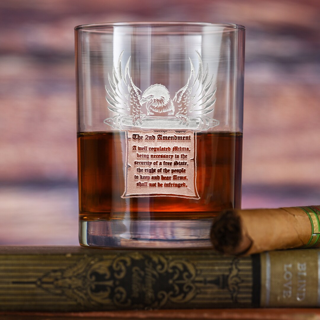 America 2nd Amendment Gun Rights Freedom Whiskey Glass Gift - Etsy