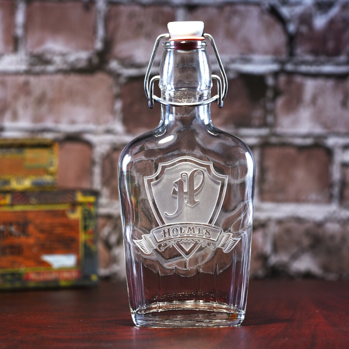 Flask for Men Monogram Flask Engraved Flask Groomsmen - Etsy