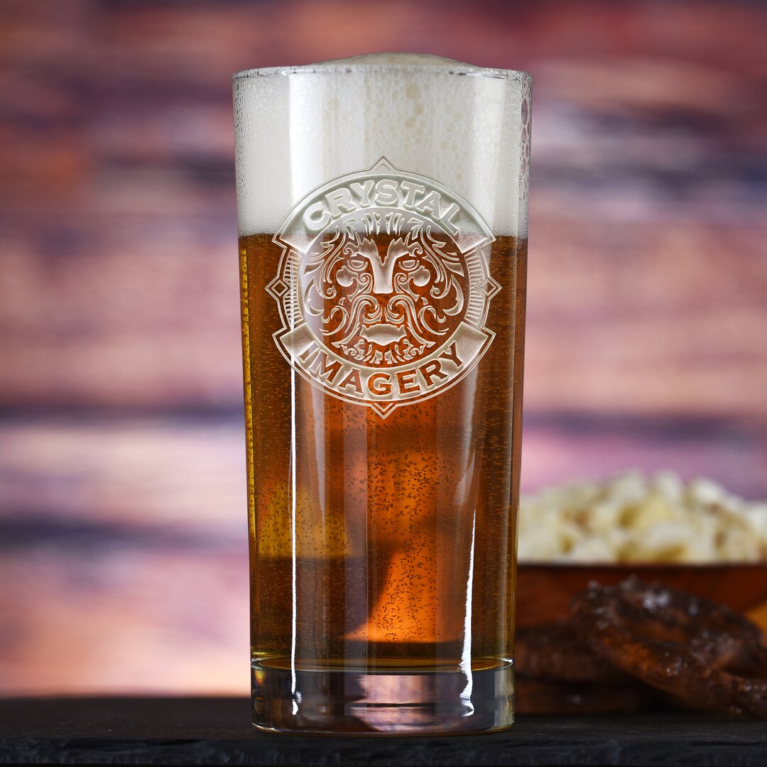 Your Custom Logo Carved on Highball Cooler Glasses - Etsy