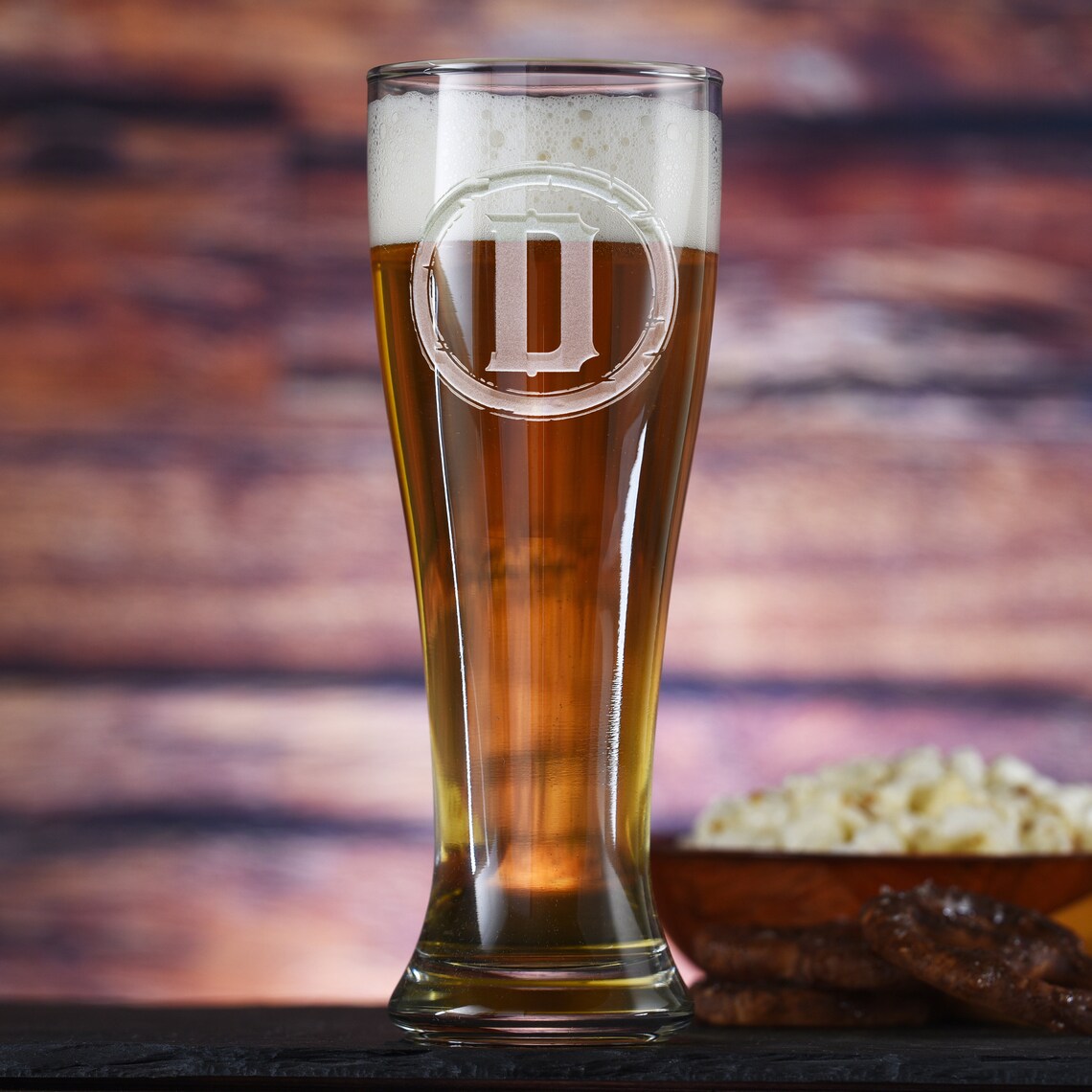 Personalized Pilsner Beer Glass Custom Engraved Mancave Etsy