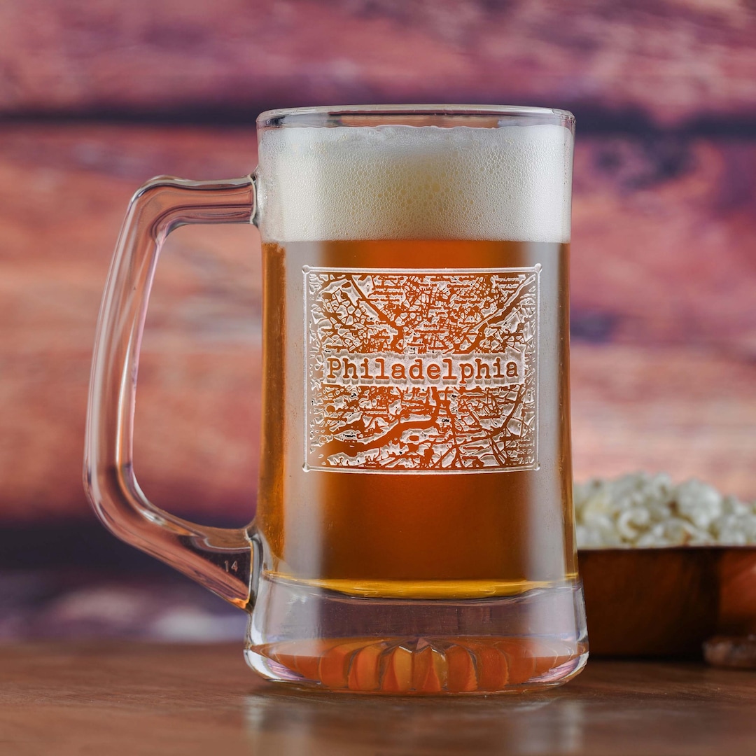 Street Maps Etched Beer Mug, Hometown City Map Mug - Etsy