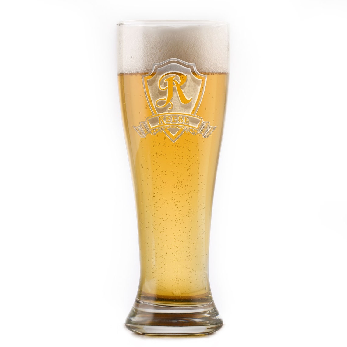 Pilsner Beer Glass, Engraved Personalized Glassware Gifts, Set of 4 ...