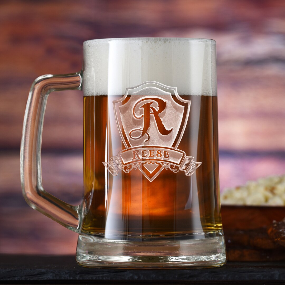 Custom Beer Mug / Monogram Beer Mug / Custom Beer Glasses / - Etsy