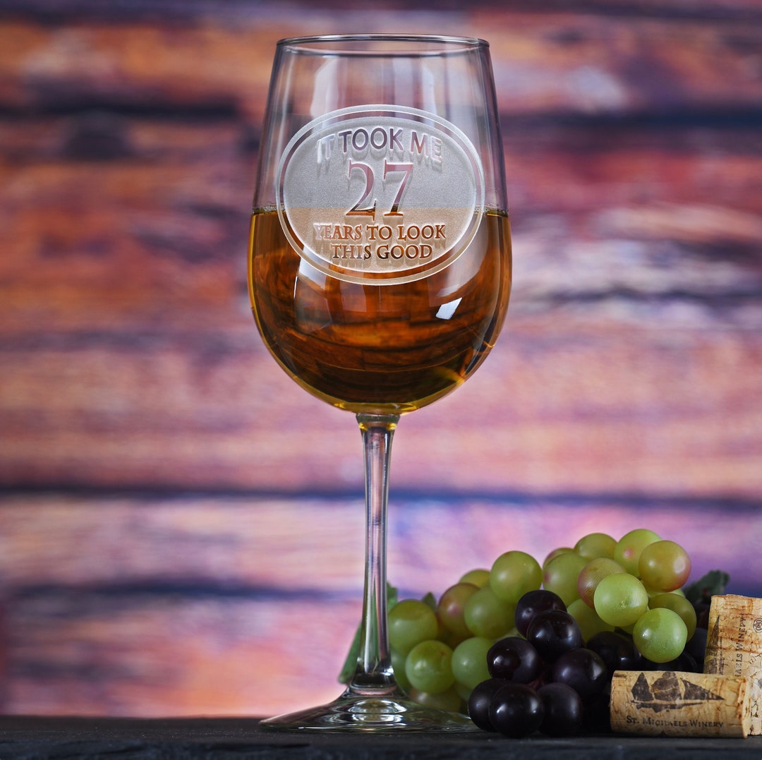 Personalized Engraved Birthday Wine Glass - Etsy