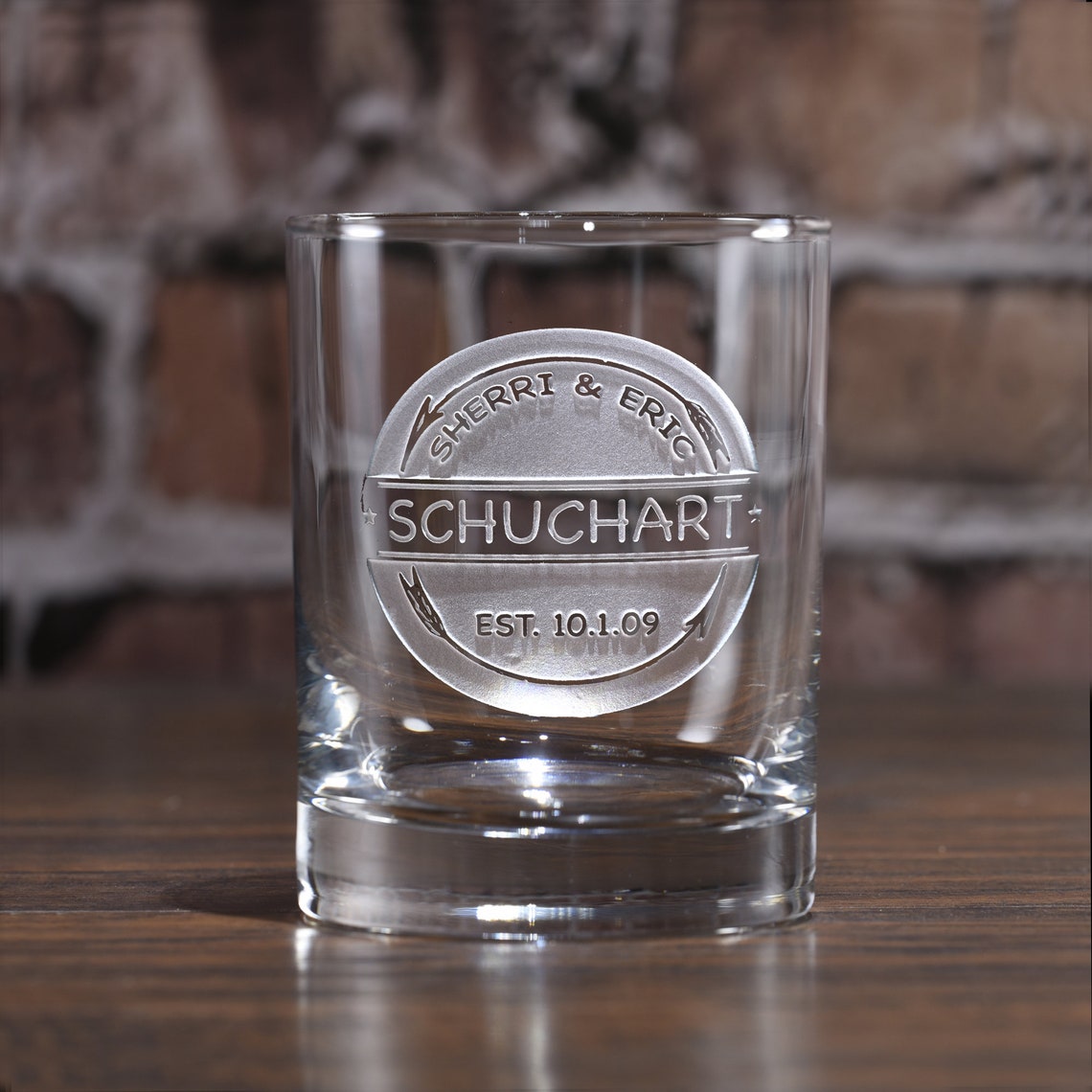 Rustic Arrows Personalized Rocks Whiskey Bourbon Glass - Etsy