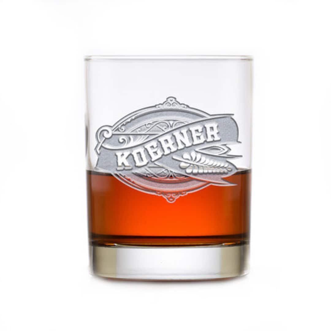 Personalized Bourbon Label Glass - Etsy