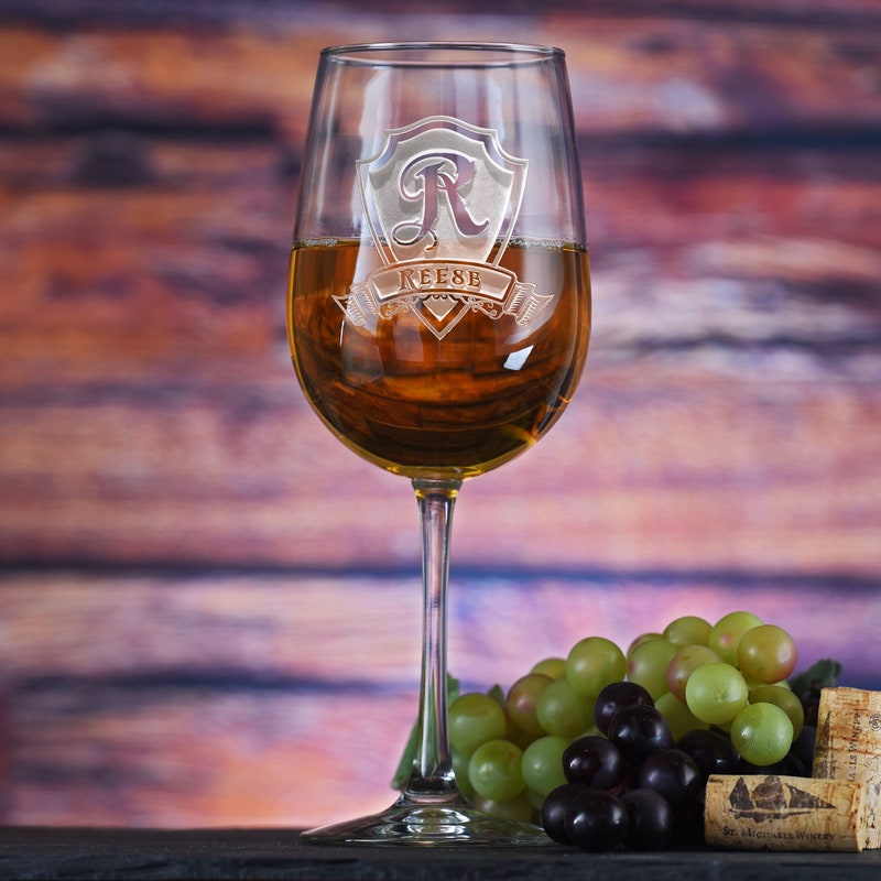 Initials Wine Glass - Etsy