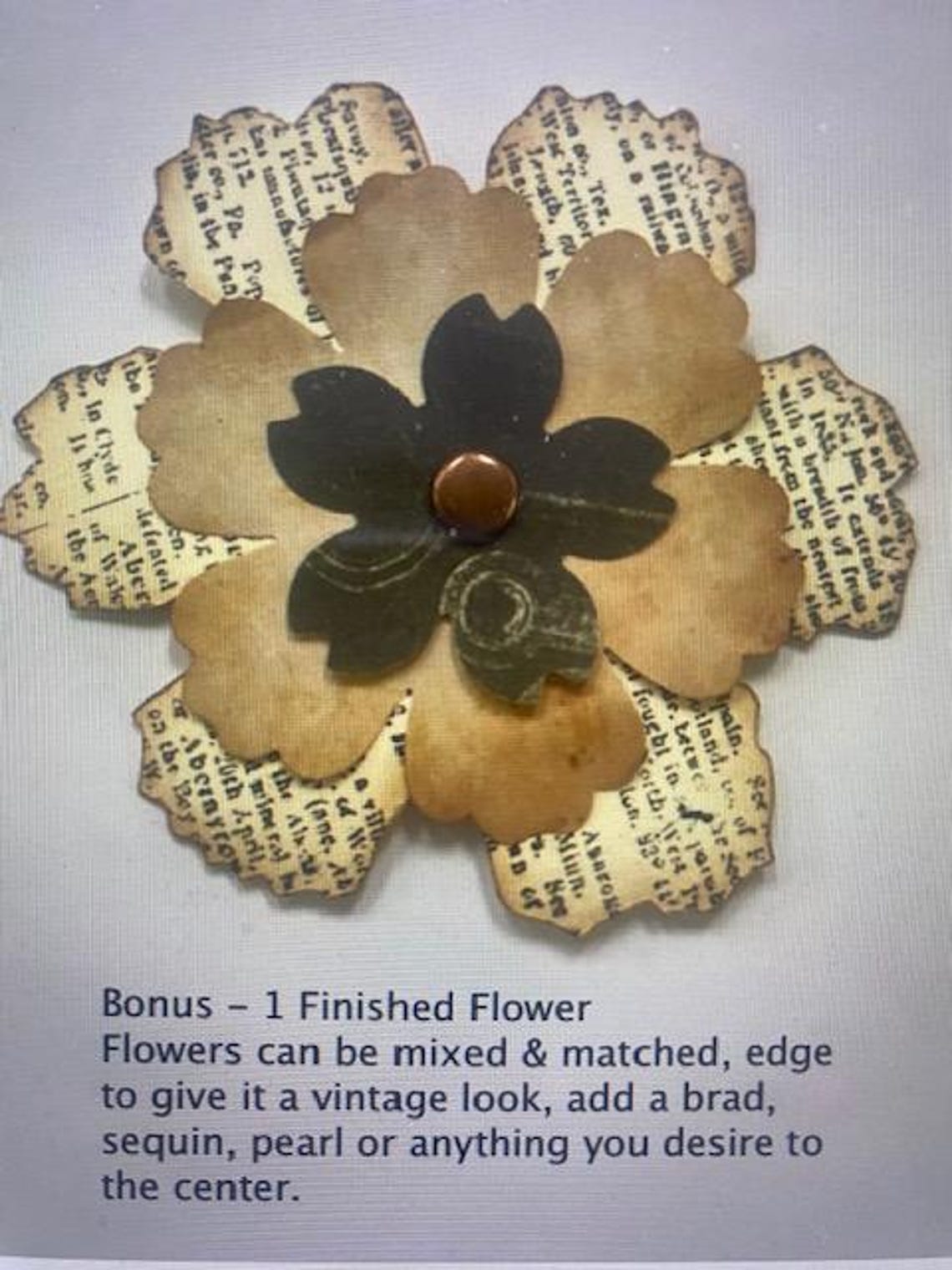 24 Paper Flowers + 1 Finished Flower - Etsy