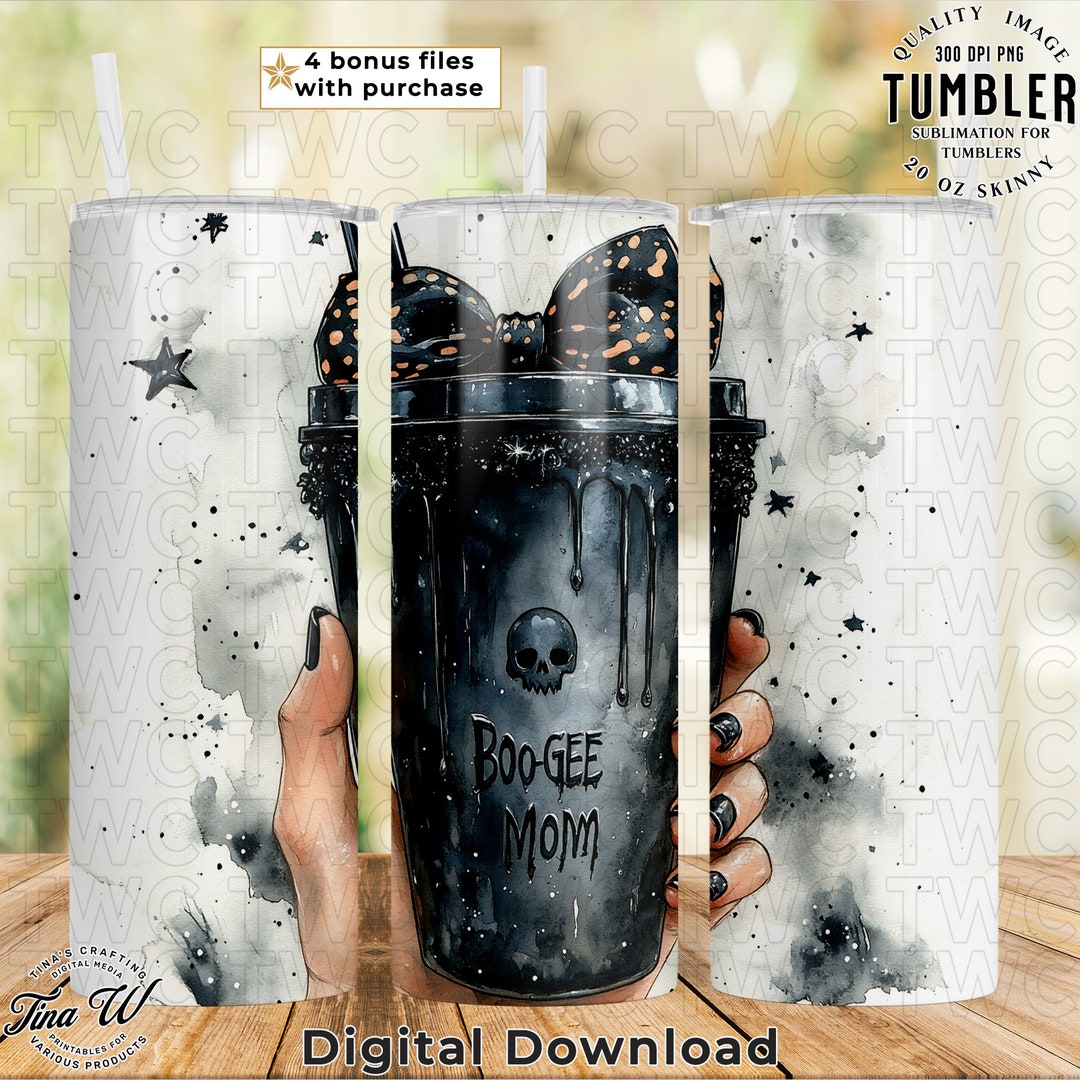 Black Coquette Bow V3, 20oz Skinny Tumbler, Boo-gee Png, Halloween ...