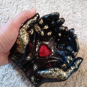 Two Hands Bowl, Resin Bowl, Crystal Bowl, Two Hands Holding Love, Hand ...