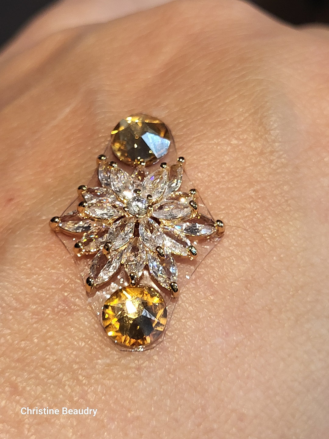 Crystal Flower Bindi - Etsy
