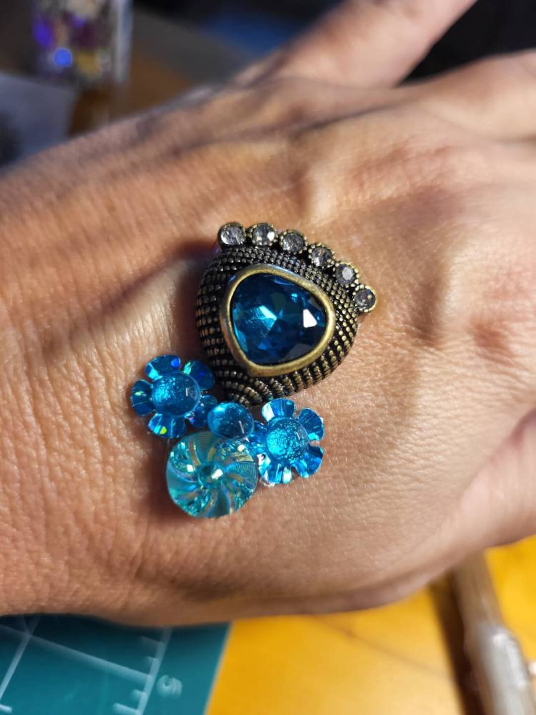 Teal Blue Bindi, Bindi, Tika, Spot of Joy, Belly Dance, Indian Dance ...