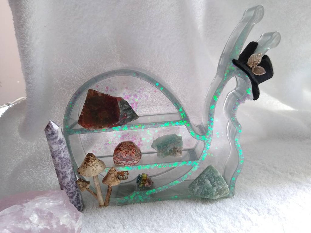 Formal Snail Shelf, Crystal Shelf, Small Collectables Shelf, Snail in a ...