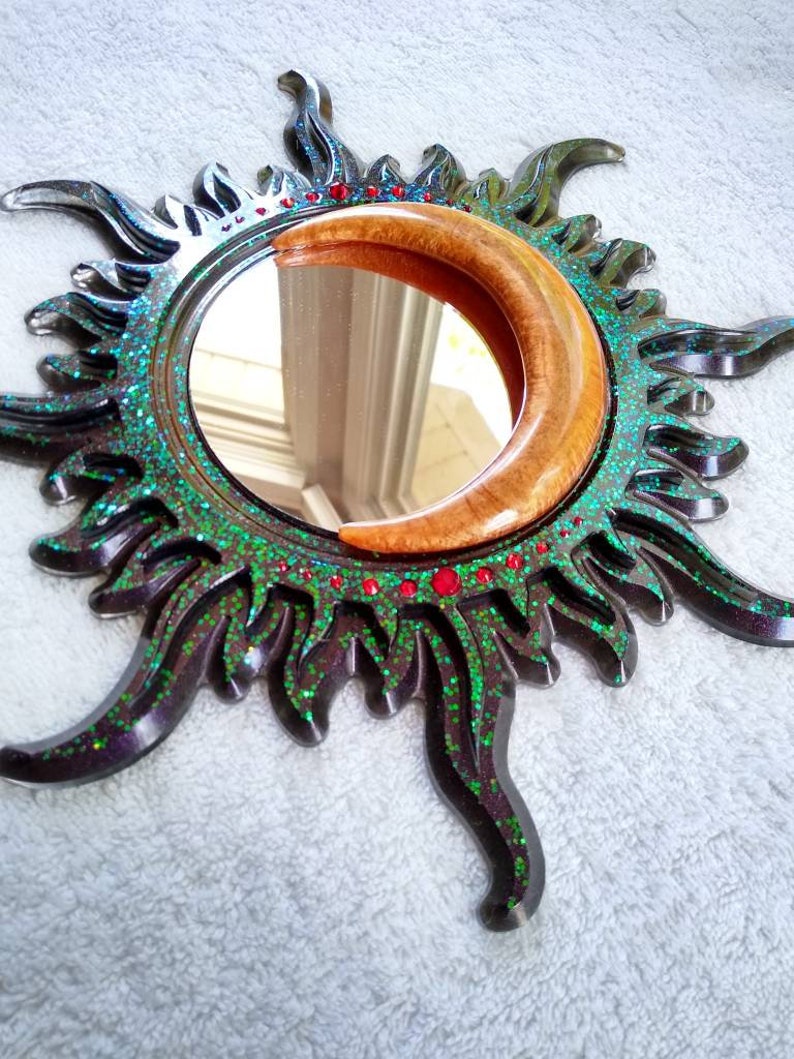 Sun and Moon Mirror Sun Mirror Balance Masculine and - Etsy