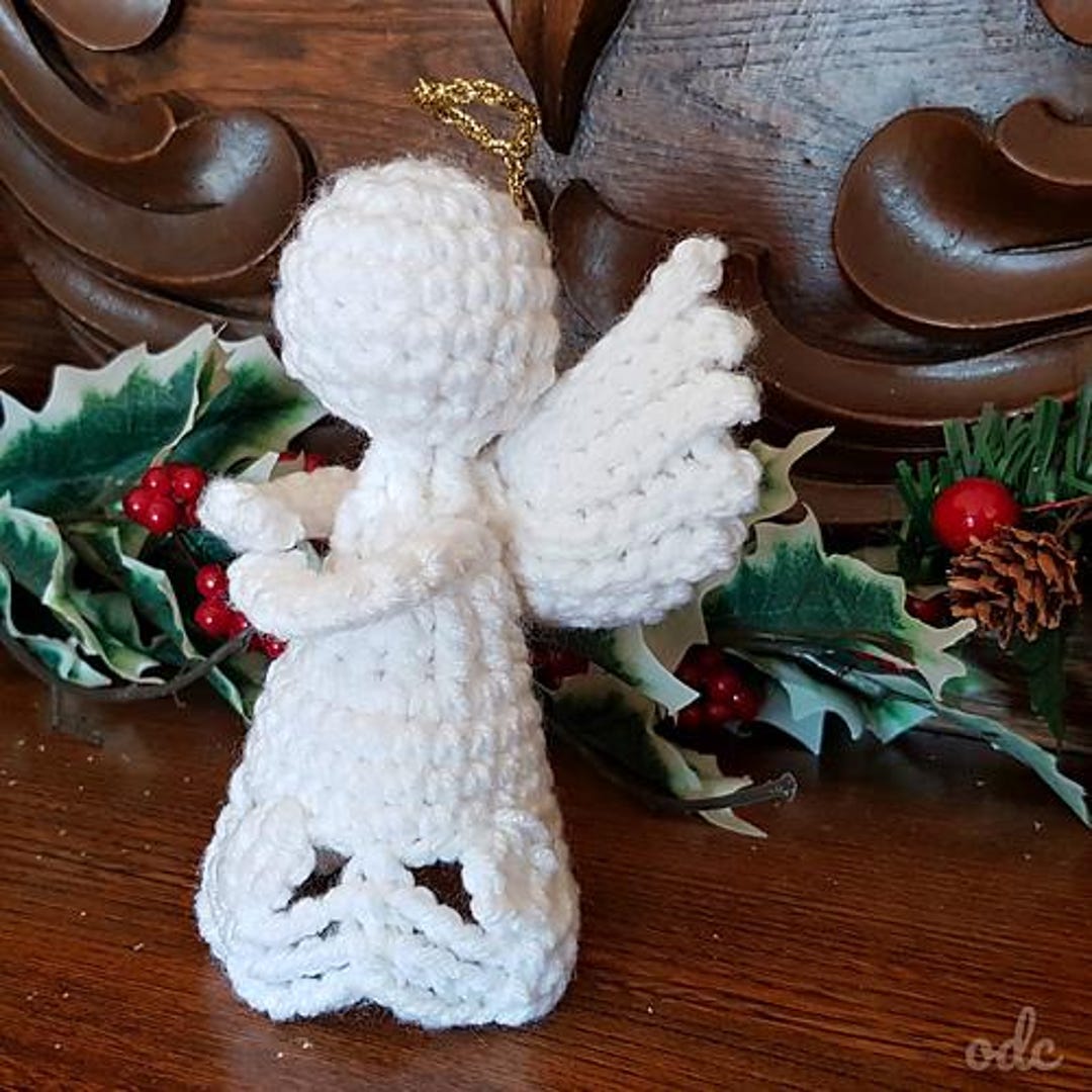Crochet Christmas Angel Ornament Pattern - Easy Aran Yarn - PDF Pattern ...