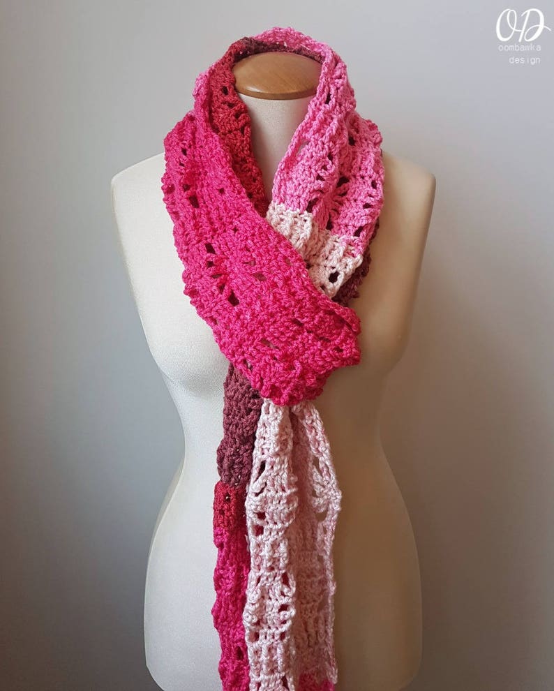CROCHET PATTERN: Posh Pink Scarf - Etsy Canada
