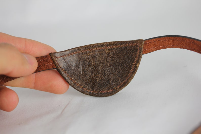 Slim Flat Eyepatch Leather Eye Patch With D-rings - Etsy