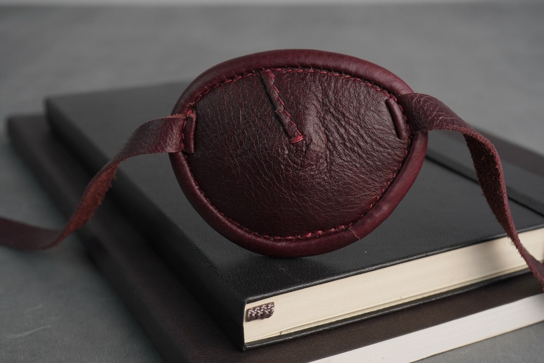 Classic Leather Eye Patch - Burgundy Handmade Eyepatch - Etsy