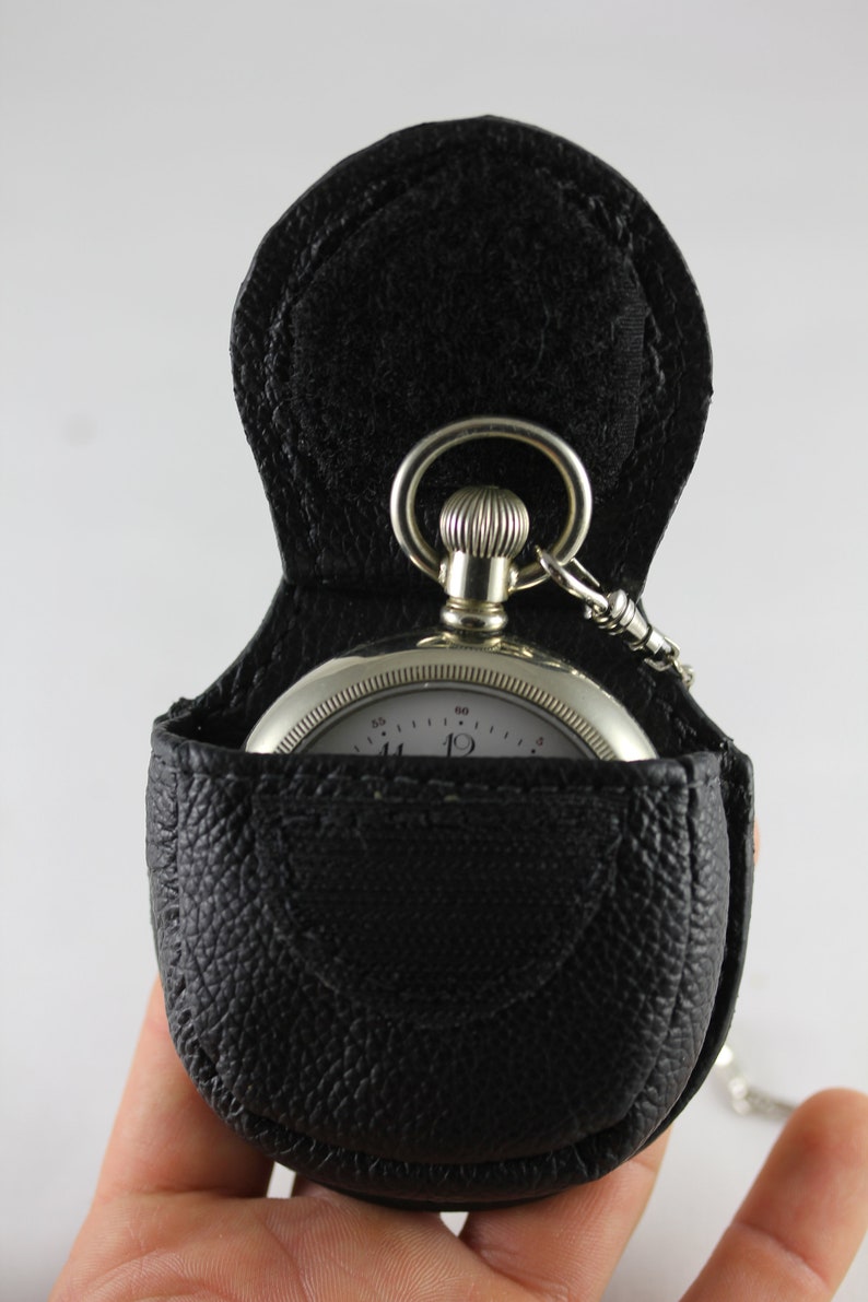Leather Pocket Watch Case With Eyelet Option - Etsy