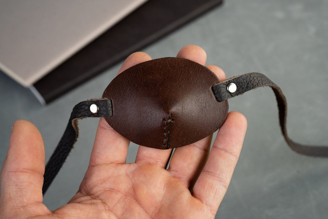 Minimal Flat Eyepatch Leather Eye Patch - Etsy