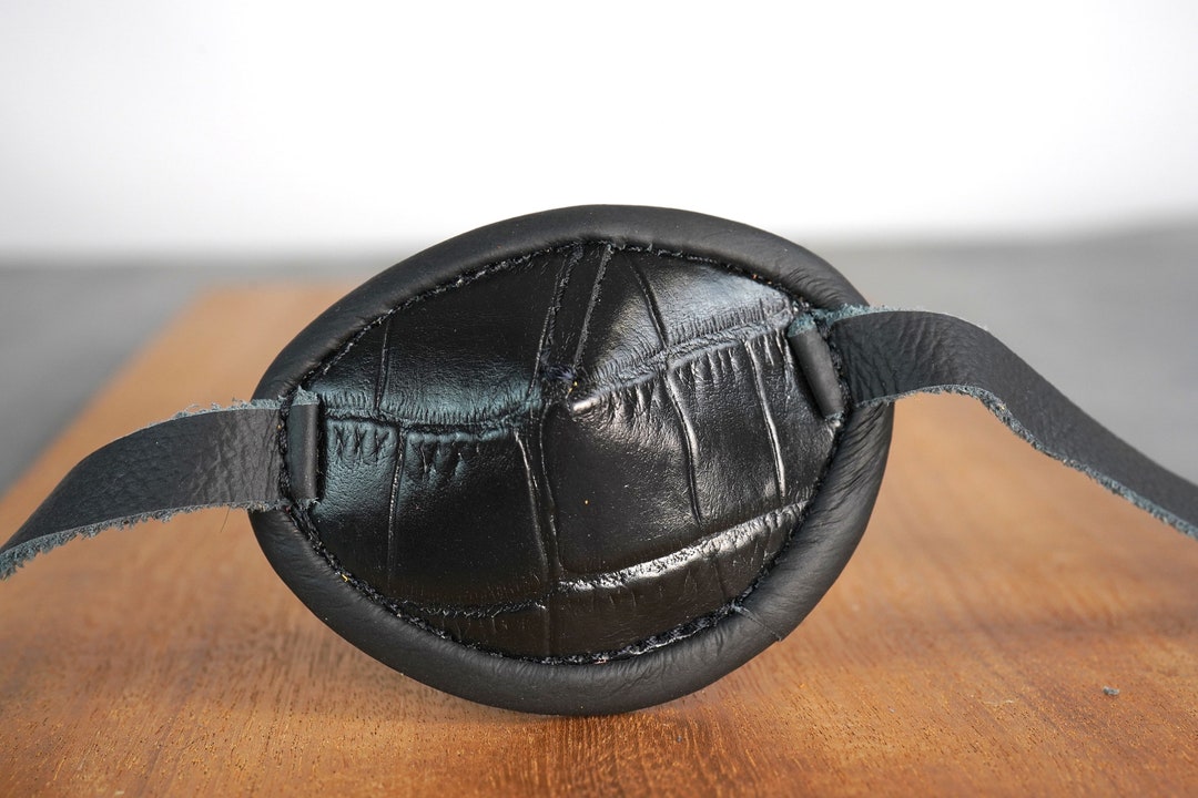 Alligator Stamped Leather Eye Patch - Classic Leather Eyepatch- Free ...