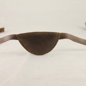 Slim, Black/brown Flat - Leather Eye Patch - Etsy