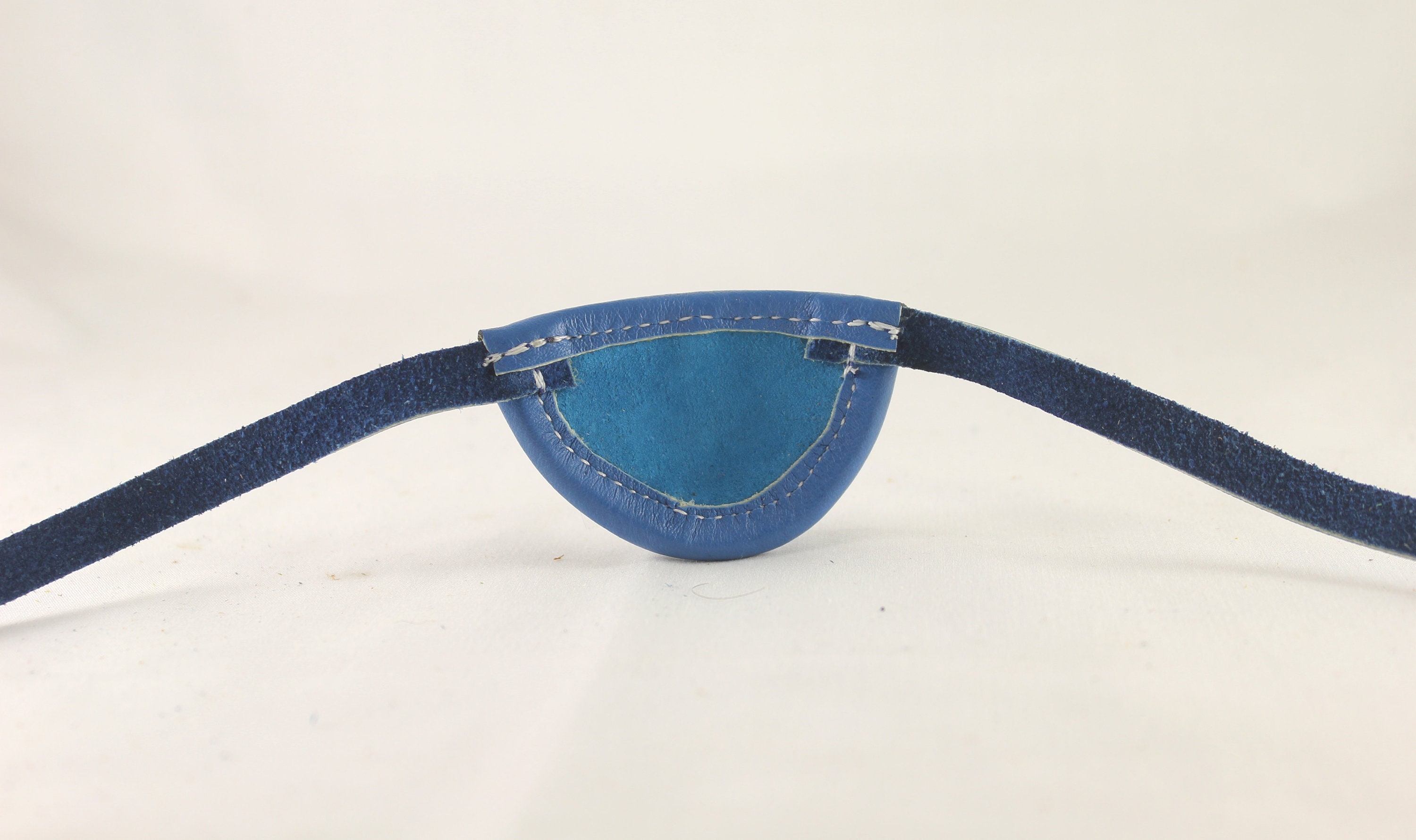 Slim, Light Blue, Concave - Leather Eye Patch - Etsy