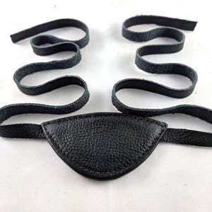 Slim, Black/brown Flat - Leather Eye Patch - Etsy