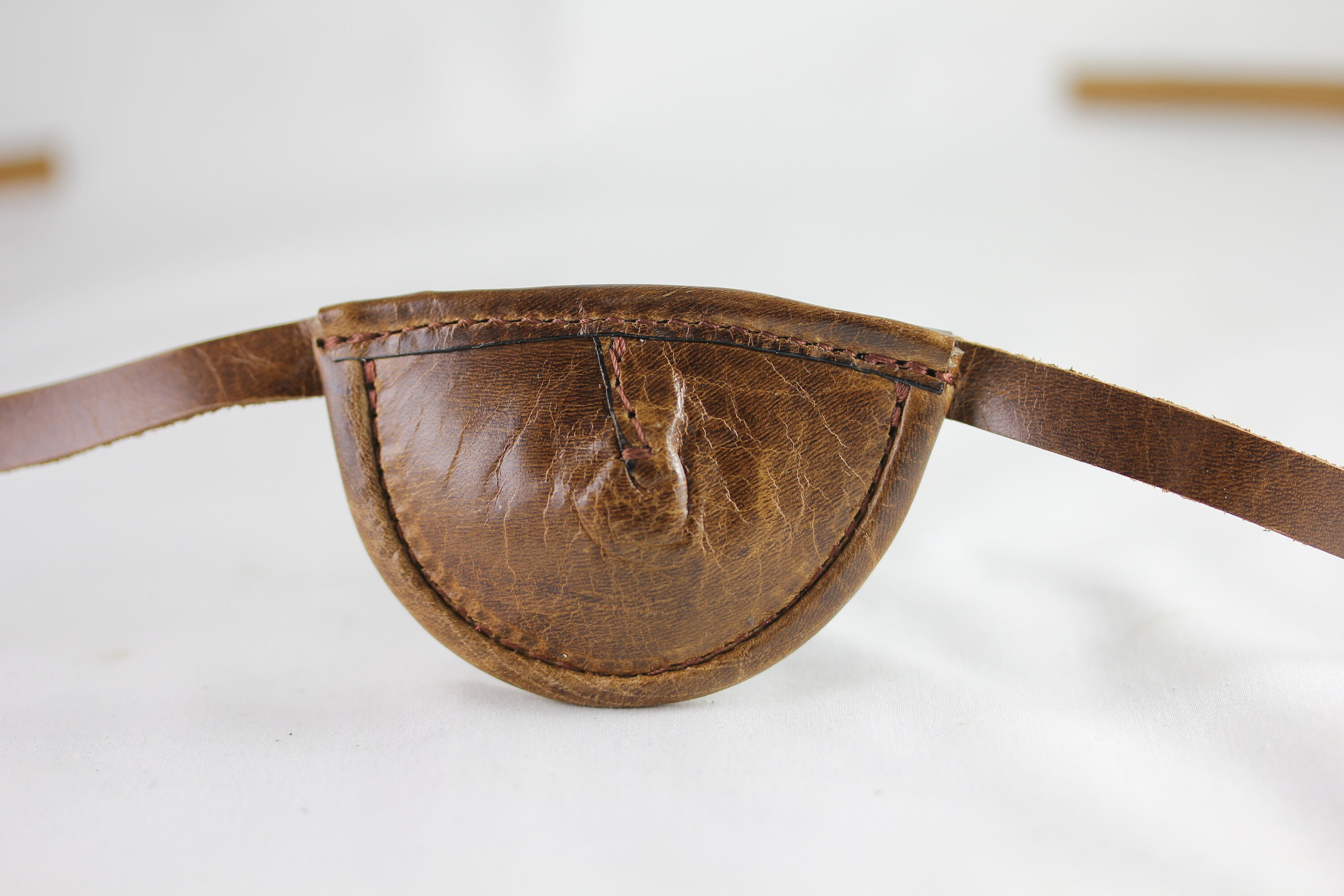 Larger Slim Convex Eyepatch Leather Eye Patch | Etsy